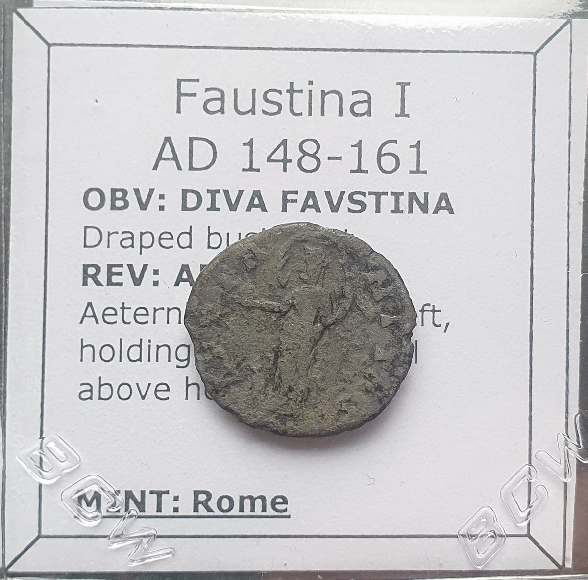 #N014# Roman silver denarius coin of Faustina II from 161-164 AD ...
