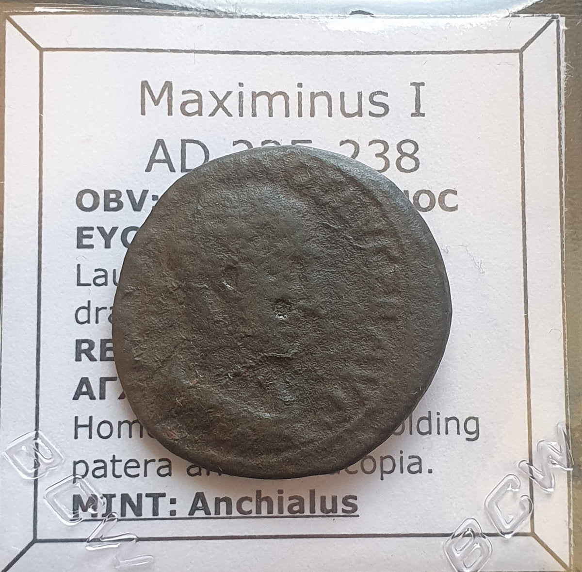 #M892# Roman provincial bronze coin of Maximinus I from 235-238 AD (An ...
