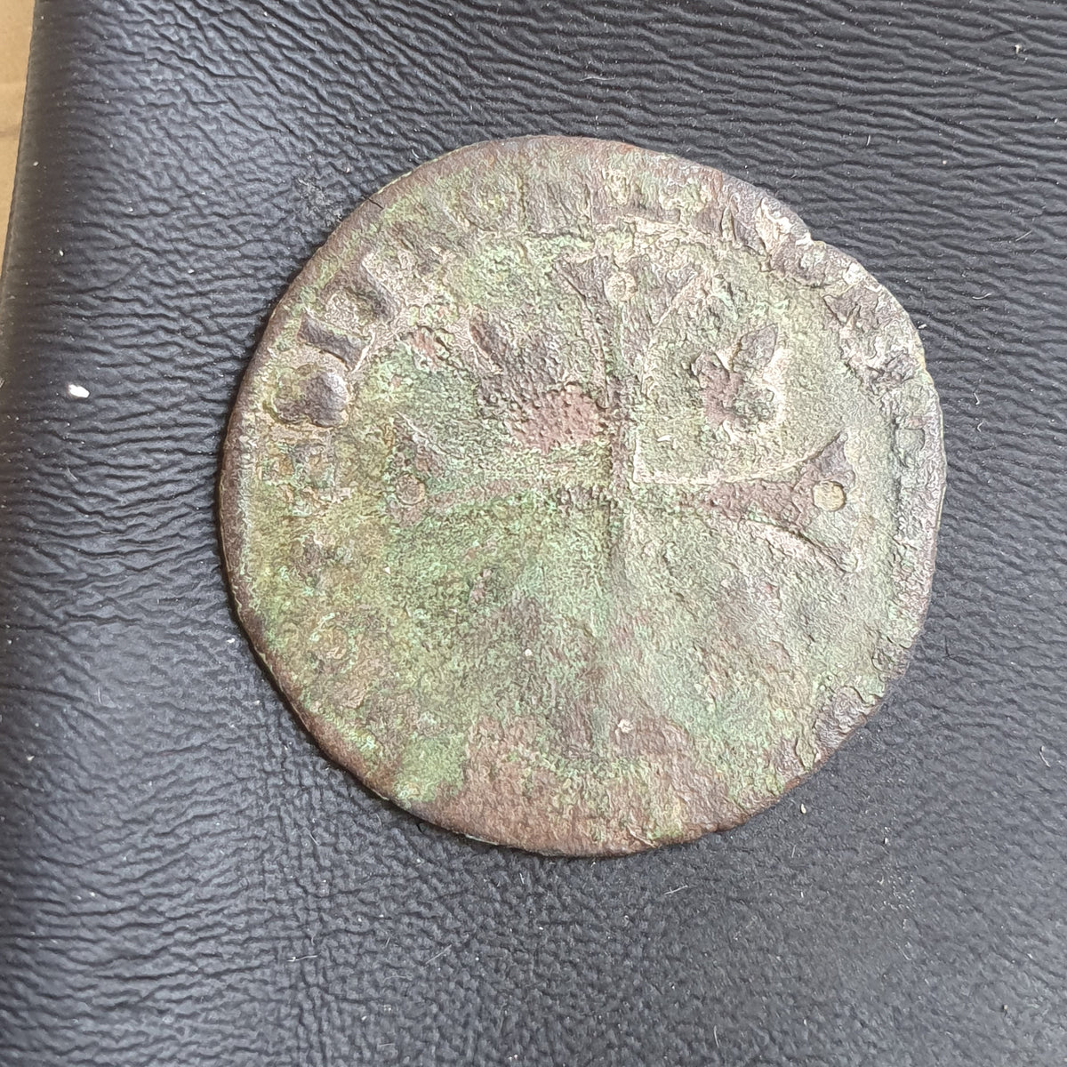 #L796# French silver fouree Douzain coin of Henry III/IV from 1574-161 ...