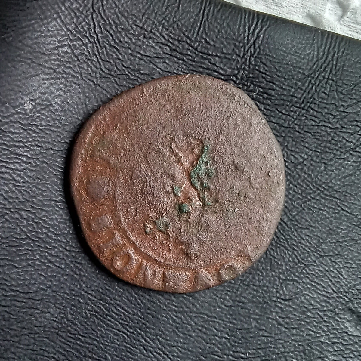 #N785# French copper double tournois coin of Henry III from 1591-1594 ...