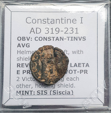 #p641# Roman bronze coin issued by Constantine I from 319-321 AD ...