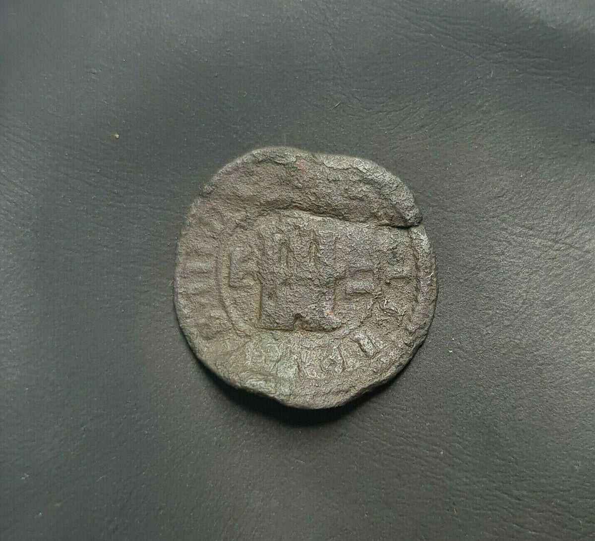 #k617# Spanish Medieval 2 maravedis coin of Philip III from 1602 AD ...